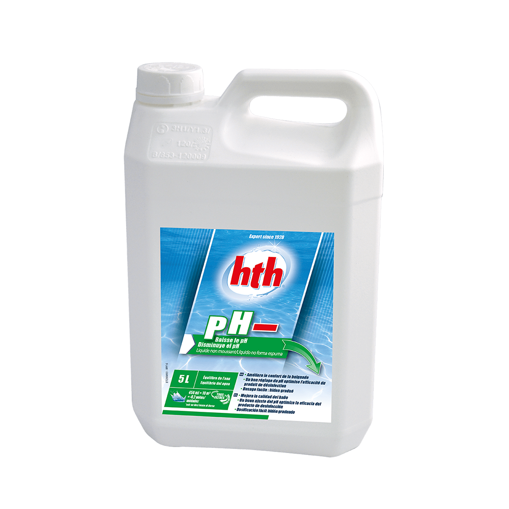 HTH - pH- Liquide - 5L - Piscines jumela