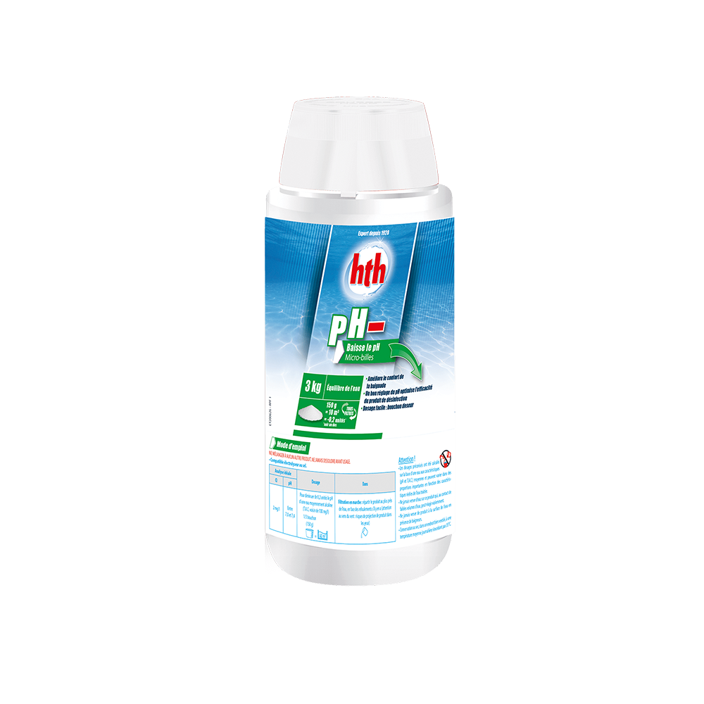 HTH - pH- microbilles - 3kg - Piscines jumela